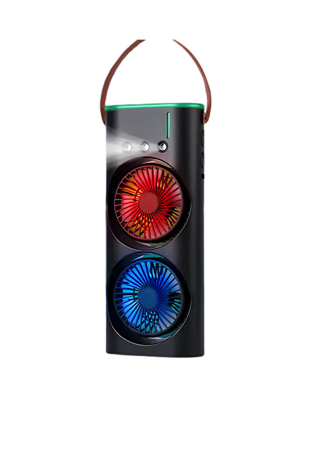 Genel Markalar RGB Işıklı Spreyli Masa Fanı Çift Motorlu Güçlü Üflemeli ...