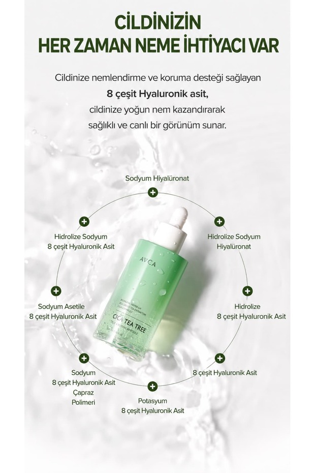 AVCA Cica Tea Tree Onarıcı Yatıştırıcı Ampul 30 ml - True Calming Cica ...