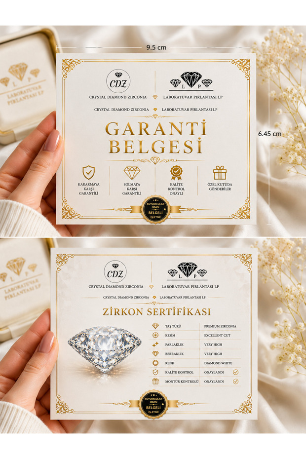 Crystal Diamond Zirconia Premium kalitede 1.50 karat beştaş yüzük ...
