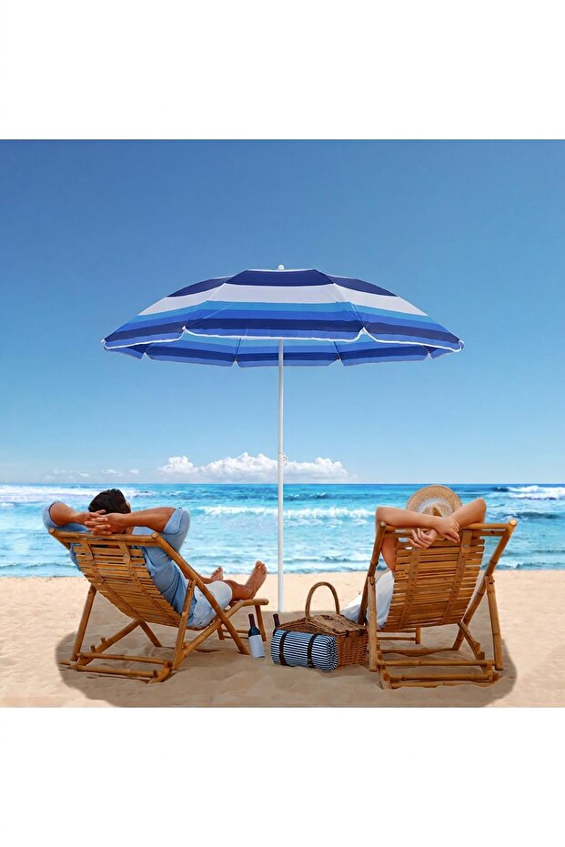 Exent ☀️🏖️ 160 Cm Eğilebilir Plaj Şemsiyesi + Ayarlanabilir Şemsiye ...