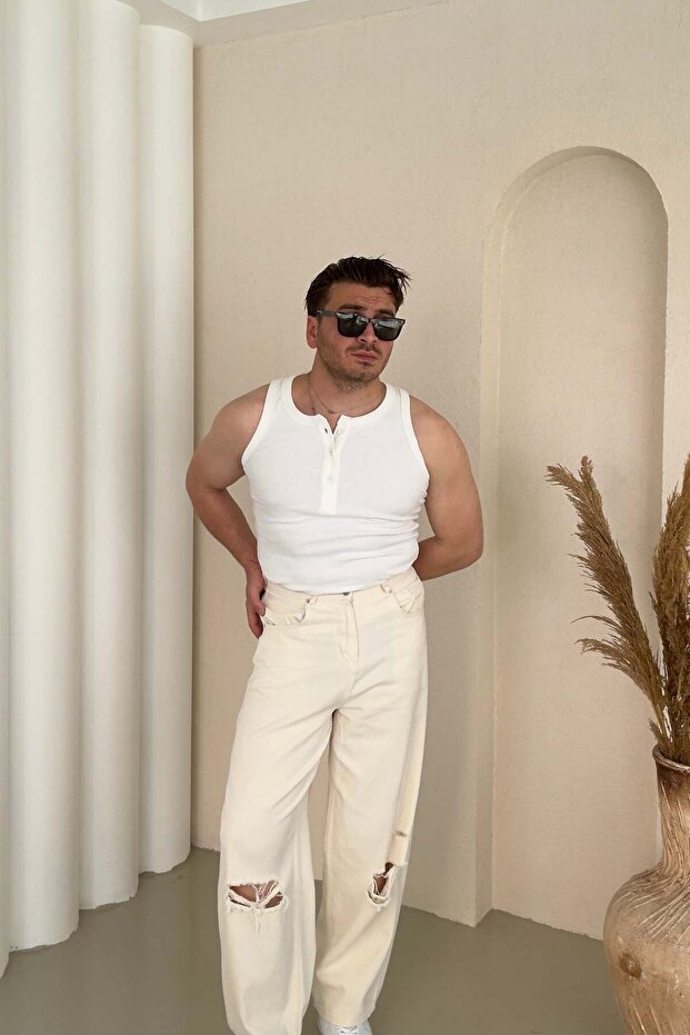 Osteoswear Fitilli Yaka Düğmeli Atlet Beyaz - Fiyatı, Yorumları