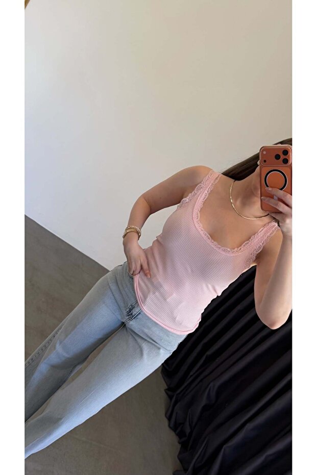elif teke Fitilli Dantelli Basic Atlet Pembe - Fiyatı, Yorumları