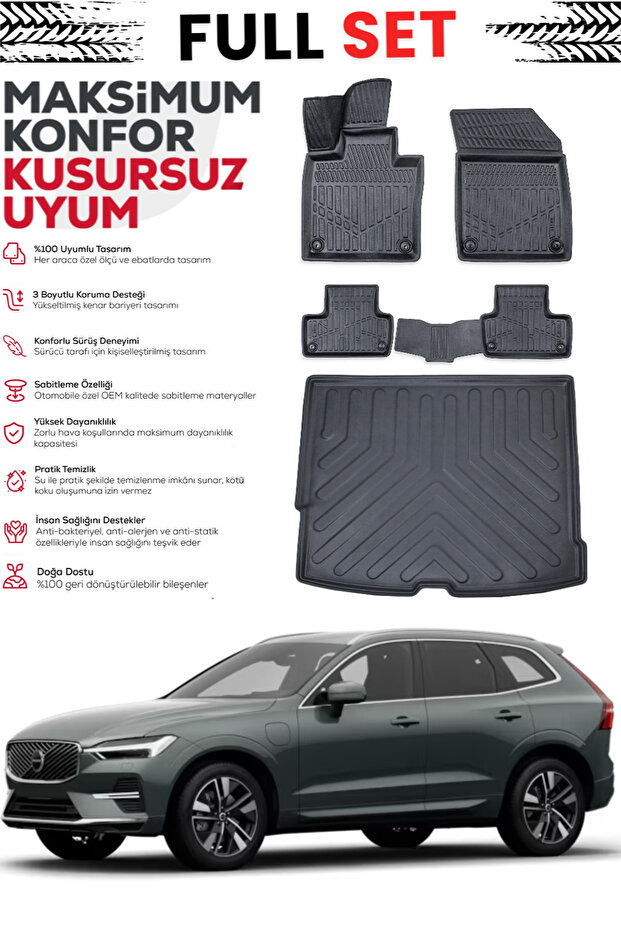 ko kaliteoto Volvo XC60 Plug-ın Hibrit 2026 Model 3D Bagaj Havuzu 4D ...