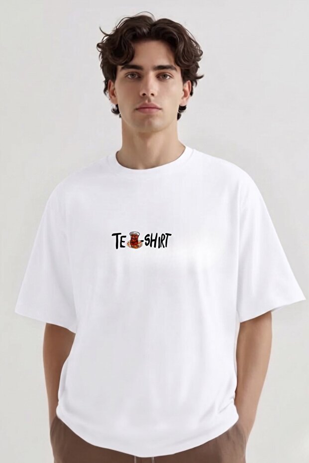 The Champ Clothing Erkek Oversize Tişört Tea-Shirt Baskılı Beyaz ...