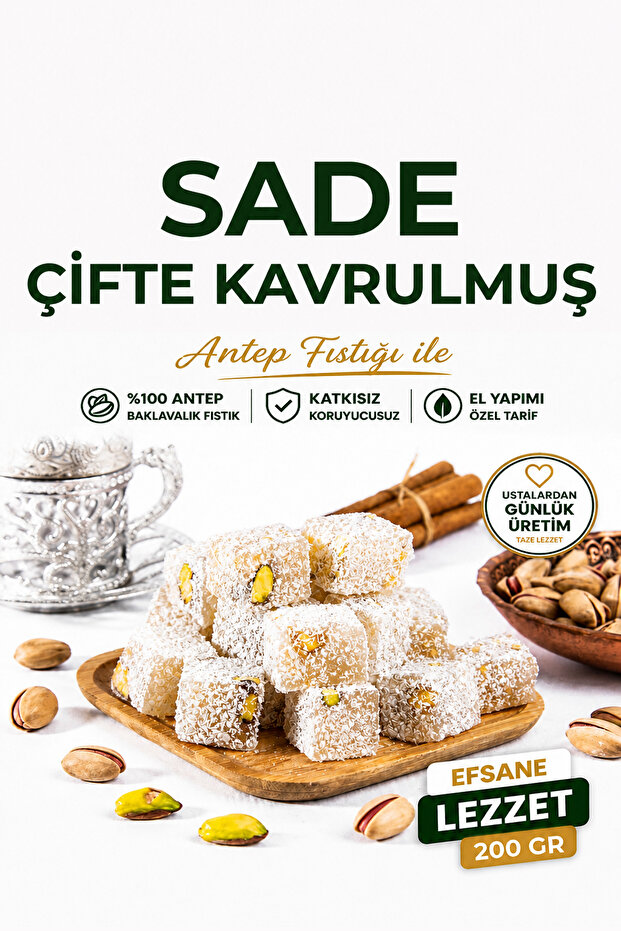 Gaziantep Baharat Antep Fıstıklı Çifte Kavrulmuş Lokum 200 gr - Fiyatı ...