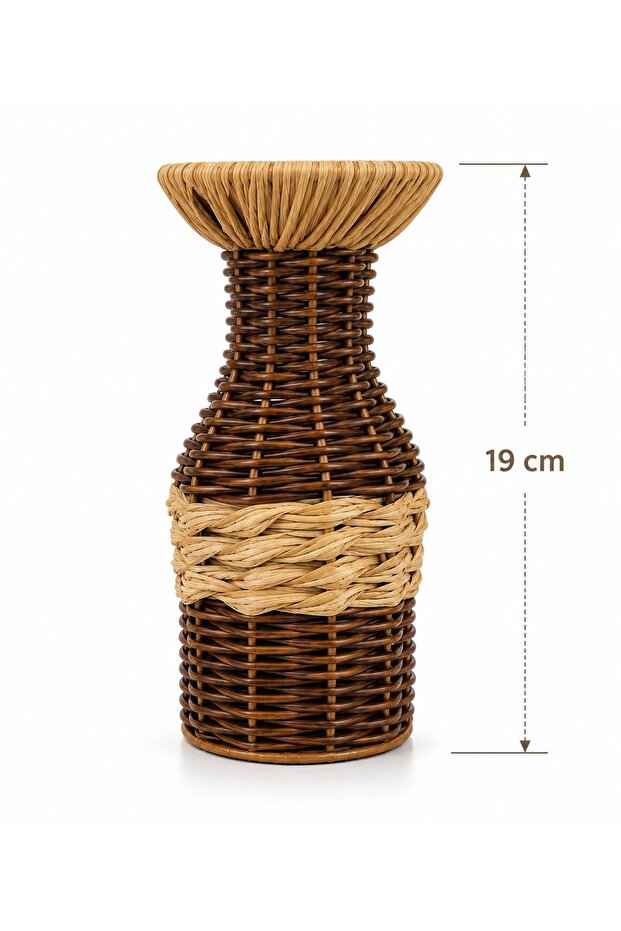 s elsa home Rattan Hasır Dekoratif Vazo- Dekoratif Obje-Modern Estetik ...