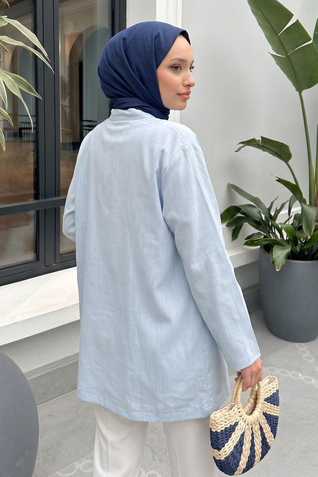 Salih Çelebi Üç Bağcıklı Tesettür Kimono 2339 - BEBE MAVİSİ - Fiyatı ...