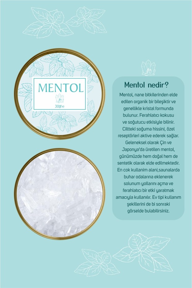 rara online Saf Kristal Mentol - ( Sauna,Buhar Banyosu) - 30gr 2Adet ...