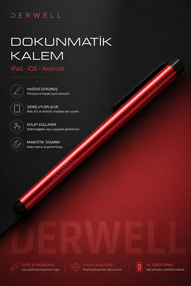 Derwell Evrensel Dokunmatik Tablet Kalemi iPad iOS Android Telefon ...