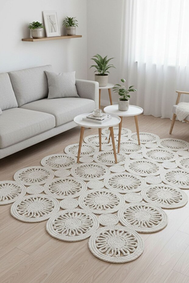 Comfort Craft Premium Dairesel Motifli Halı - 9 Ölçü & 4 Renk ...