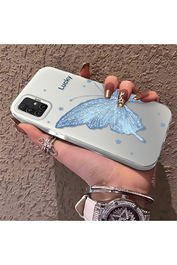 PATTERNOVA Samsung Galaxy A51 4G Uyumlu Nazarik Kelebek Desenli, Tam ...