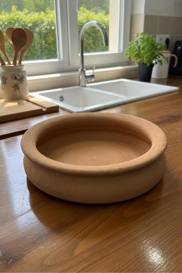adenart pottery Küçük Boy Kapaklı Güveç-Fırın Kabı 28 cm Ateşe ...