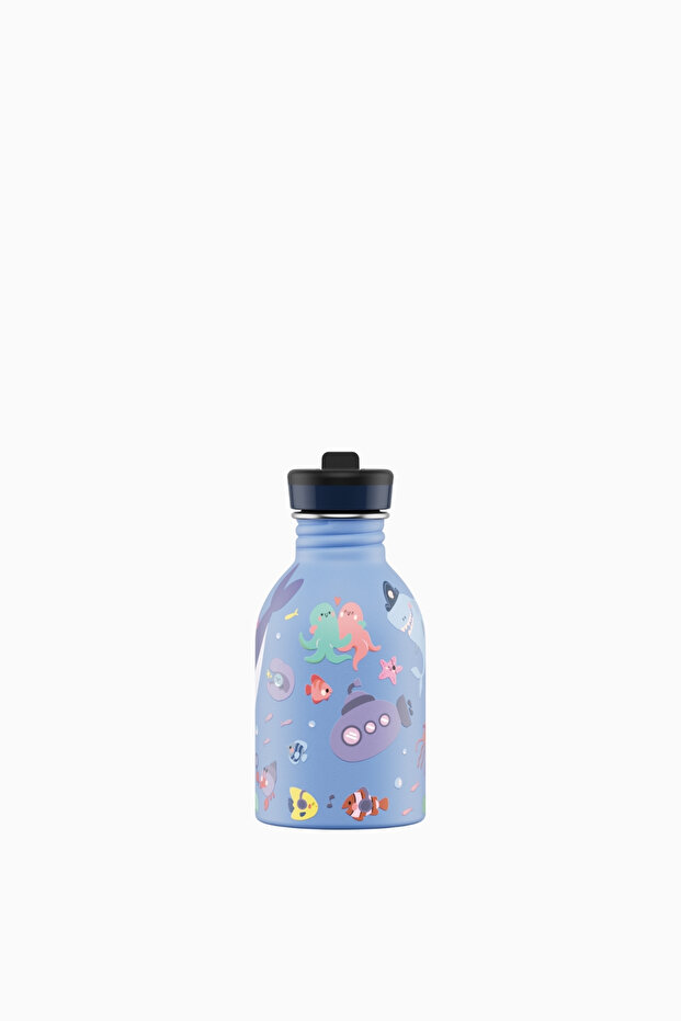 24 Bottles Kids Bottle Ocean Friends Pipetli Paslanmaz Çelik Çocuk Su ...