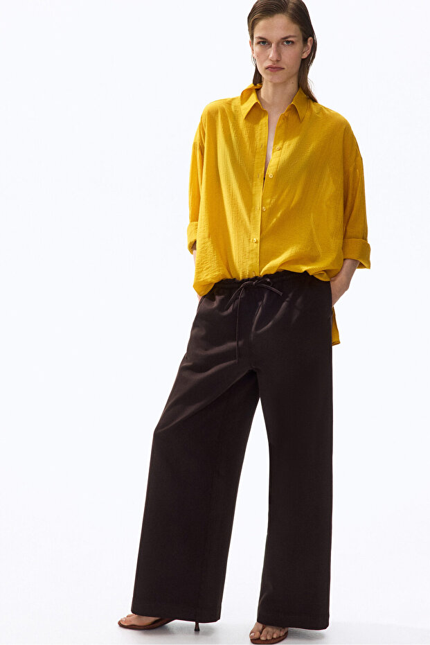 H&M Kese Kağıdı Belli Geniş Pantolon - Fiyatı, Yorumları