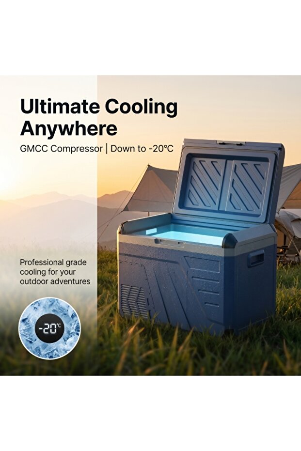 ET-LIFE 35L Car Refrigerator - Portable Car Fridge Freezer ...