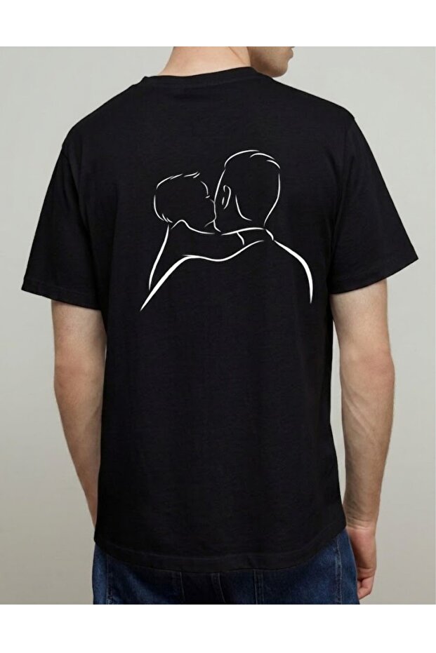 Krays Babalar Günü Hediyesi Baba Çocuk Silüet Baskılı T-shirt - %100 ...