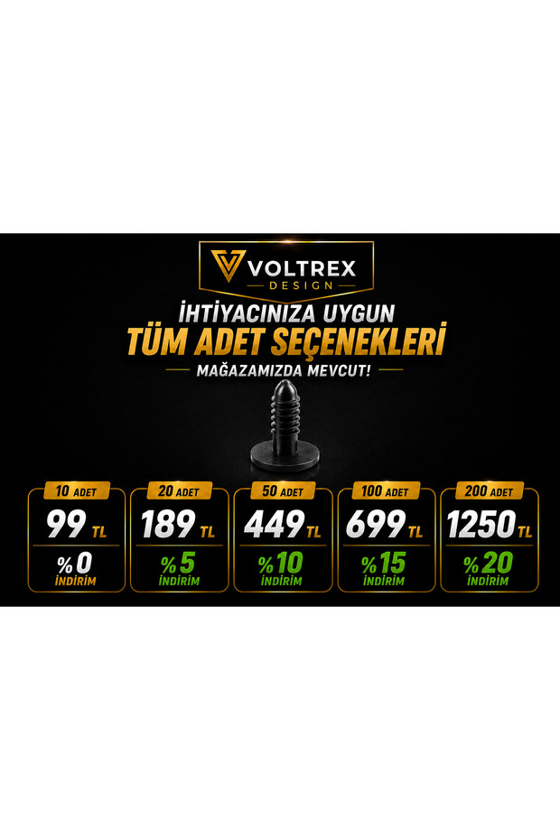 voltrex design Çok Amaçlı Tavan Döşeme Klipsi Universal Araç İçi ...