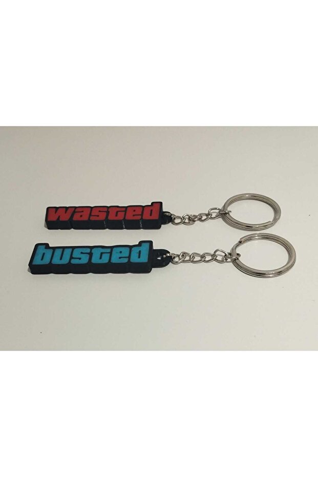 3D Layshop 2'li Set Wasted ve Busted Gamer Anahtarlık - 3D Nostaljik ...