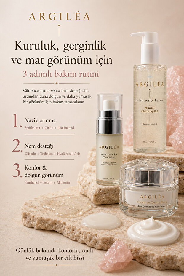 Argilea Nemlendirici Cilt Bakım Seti | Yüz Temizleme Jeli + Turmalin ...