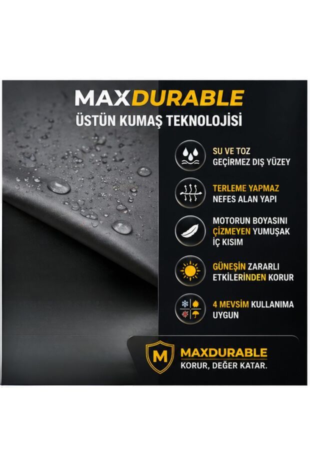 MaxDurable YUKİ YK-44 MARS ELEKTRİKLİ BİSİKLET Brandası Su Geçirmez 4 ...