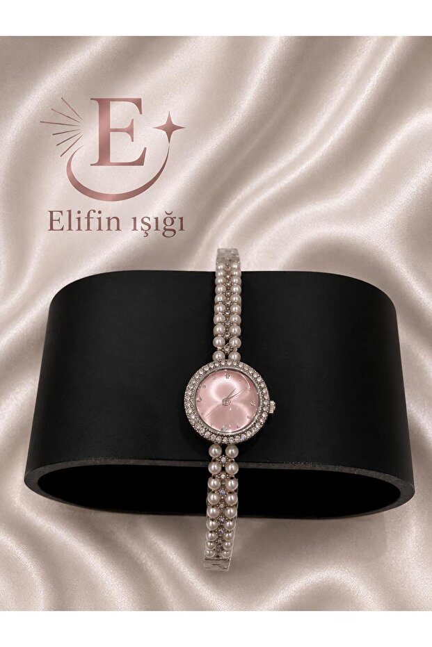 Elifin ışığı Silver Pearl Pink Kadın Saat Bileklik - Fiyatı, Yorumları