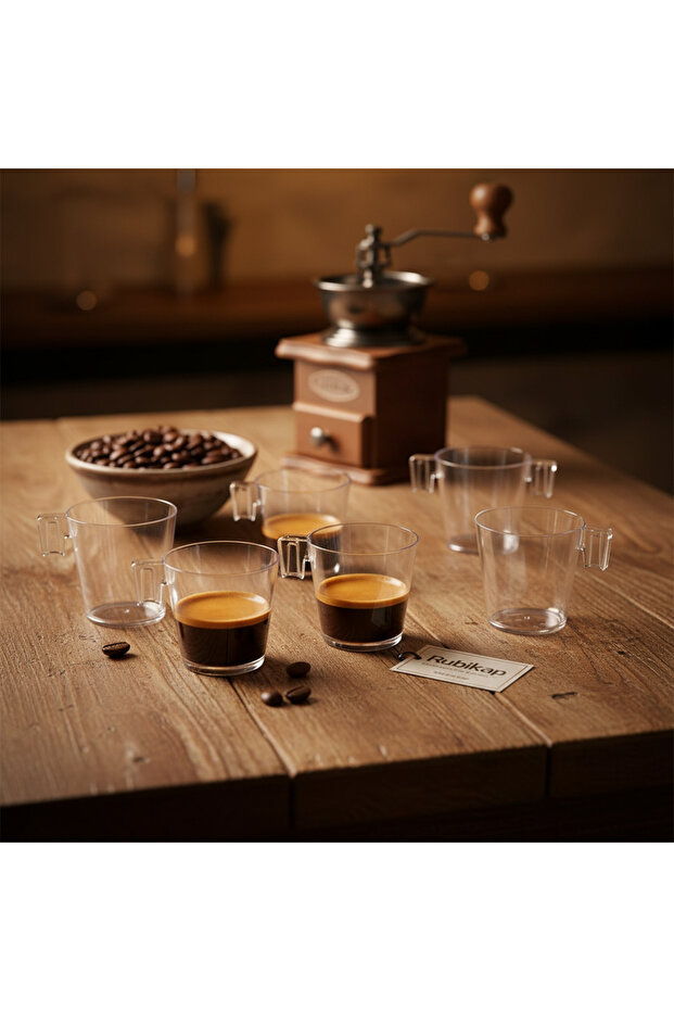 YAZICI 10-Piece Espresso Tasting Cups 80 ml – Hard Plastic Shot Glasses ...