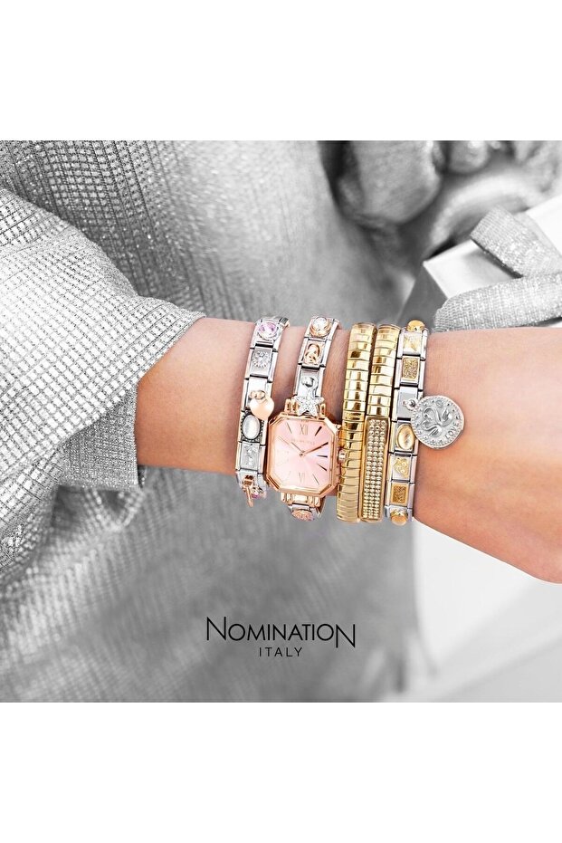 NOMİNATİON Pretty Bangles ed. SATINSHINE Çelik Bileklik – 6 Oval Zirkon ...