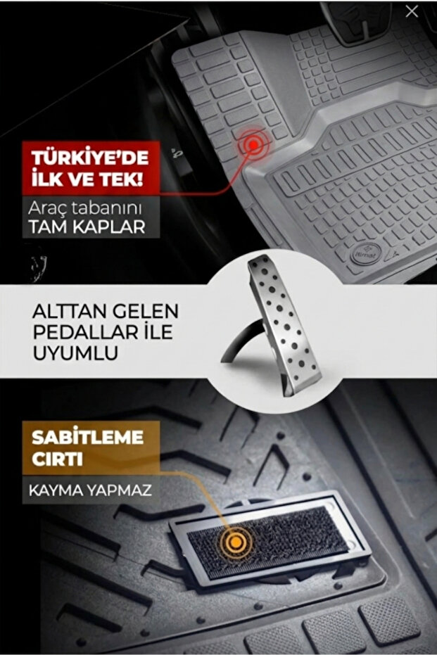 ZAFAKS Citroen C-Elysee Premium Üniversal Oto Paspas Gri 4d Havuzlu ...