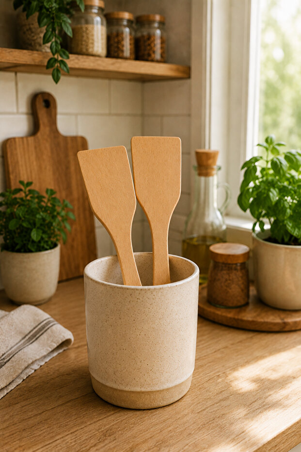 KEA Ahşap 2’li Spatula Seti 26 Cm | Doğal Tahta Mutfak Spatulası | Tava ...