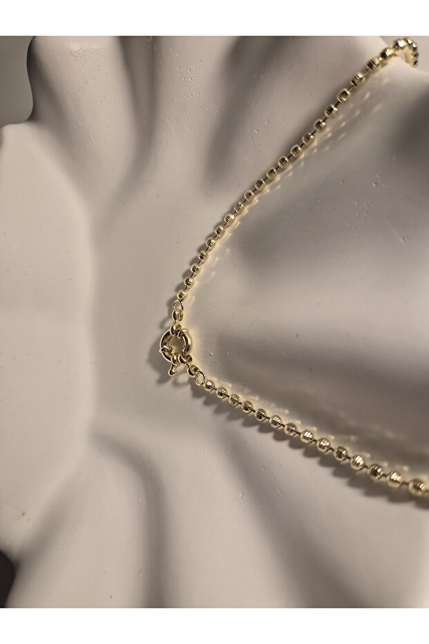Selune by HIME Modern Minimal Gold Boncuk Zincir Çelik Kadın Kolye ...