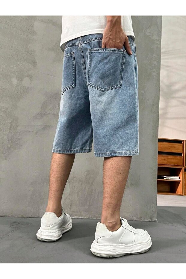 WKM Erkek Oversize Asit Yıkama Denim şort - Fiyatı, Yorumları