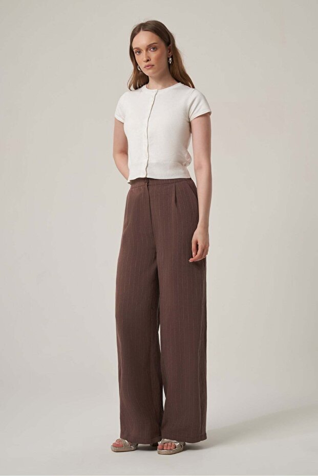 FTZ WOMEN Kadın Lotus Tensel Pantolon Kahve 31419 - Fiyatı, Yorumları