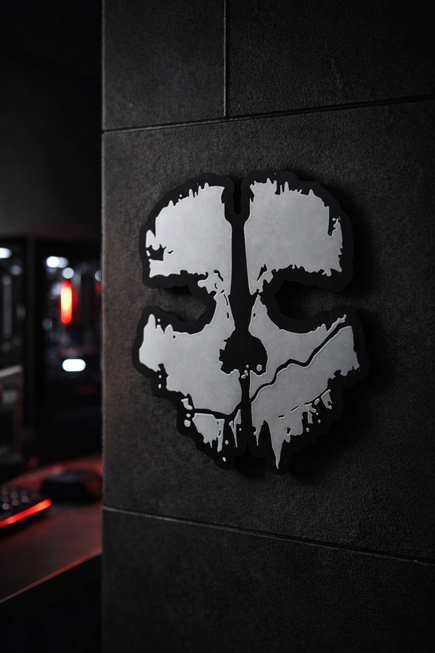GoKa 3D Craft Call of Duty: Modern Warfare Ghost Logolu Standart Duvar ...