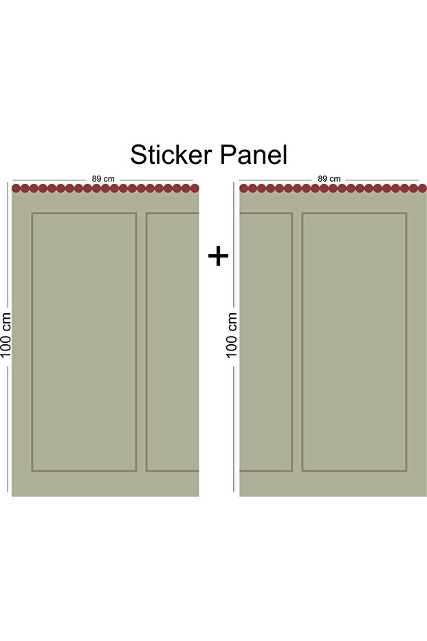 crimsona 50x89 cm 2 adet Ahşap Şerit Görünümlü Duvar Sticker Paneli ...