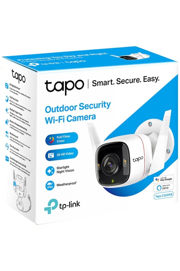 Tp-Link Outdoor surveillance camera Tapo C320WS, 4MP, IR, 3.2mm ...