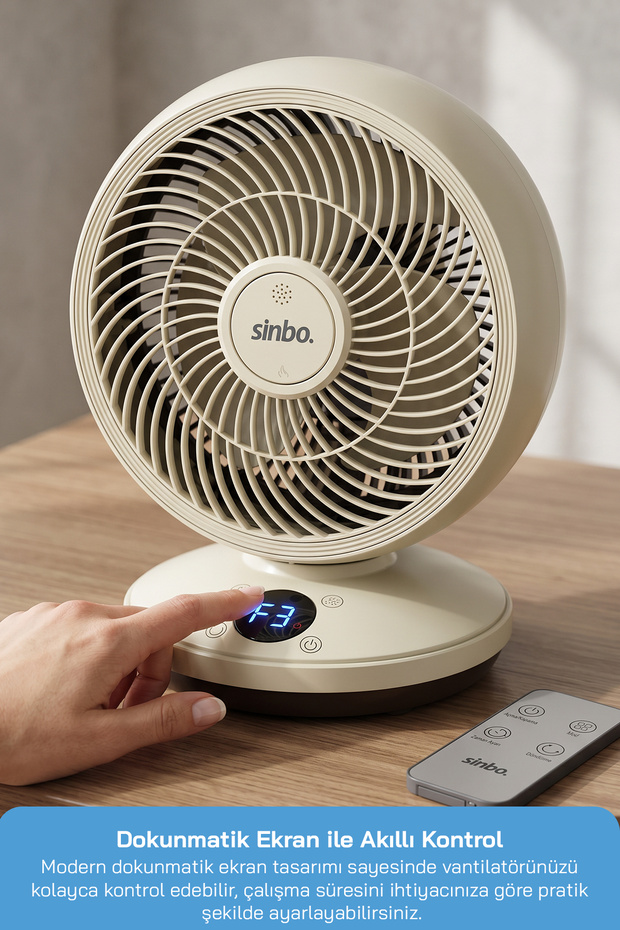 Sinbo SF-7702 Uzaktan Kumandalı Sessiz Mini Vantilatör Aroma Terapi ...