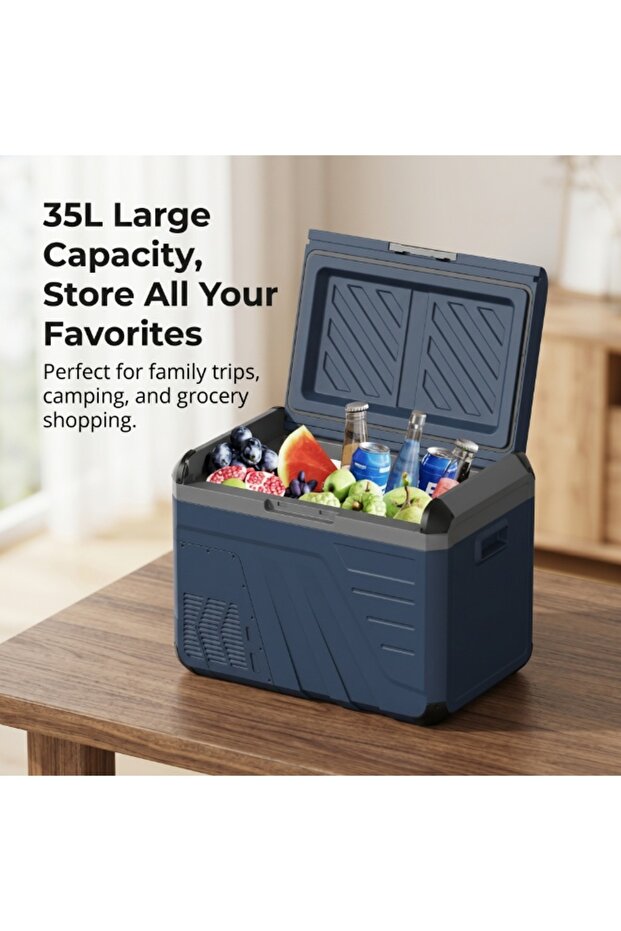 ET-LIFE 35L Car Refrigerator - Portable Car Fridge Freezer ...