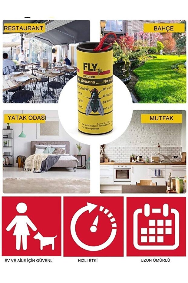 Creatividad Solutions 2 Adet Yapışkanlı Sinek Kapanı 74 Cm - Fiyatı ...