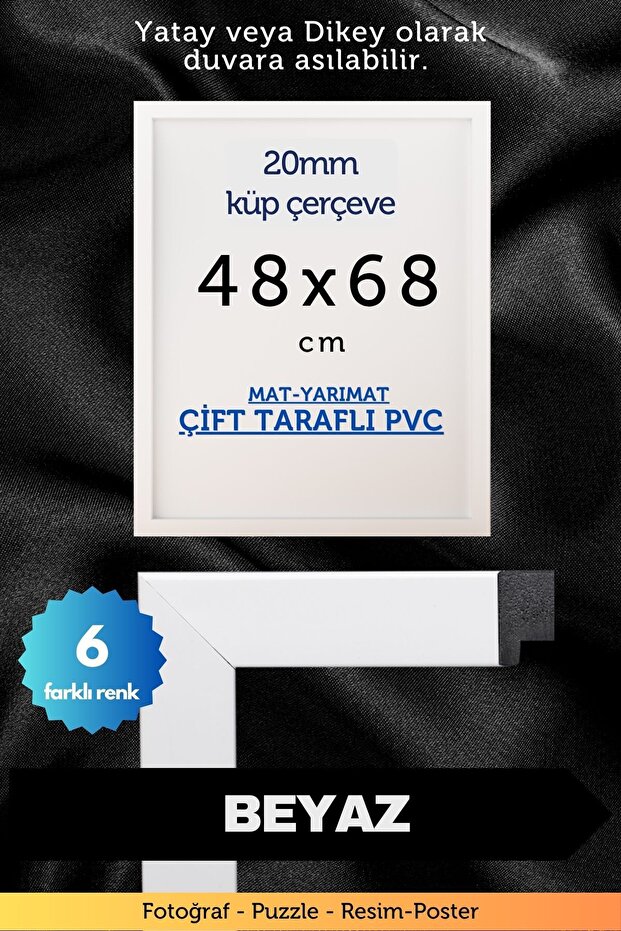 Atlas Sanat Galerisi 20mm-48x68 Cm Mat Pvc Li Camsız Fotoğraf Puzzle ...