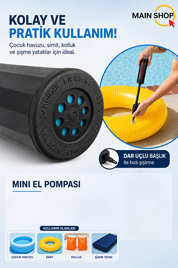 MAİN SHOP Intex Double Quick Mini El Pompası 29 cm - Şişme Yatak Havuz ...