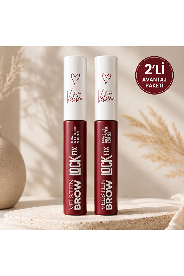 velstein Paris Brow Fixer 7 ml 2'Lİ AVANTAJ paket– Şeffaf Kaş ...