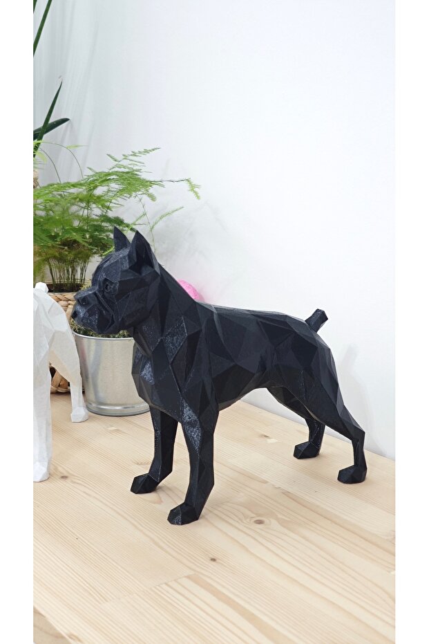AtolyeN Geometrik Köpek Figürü - Modern Low Poly Dekoratif Biblo ...