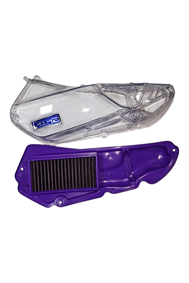 MOTORKİT MK PCX YIKANABİLİR HAVA FİLTRESİ MOR + ŞEFFAF FİLTRE KAPAĞI ...