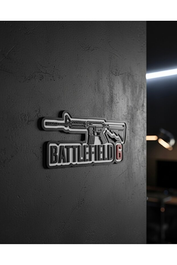 GoKa 3D Craft Battlefield 6 M4 Temalı Standart Duvar Dekoru / Oyun ...