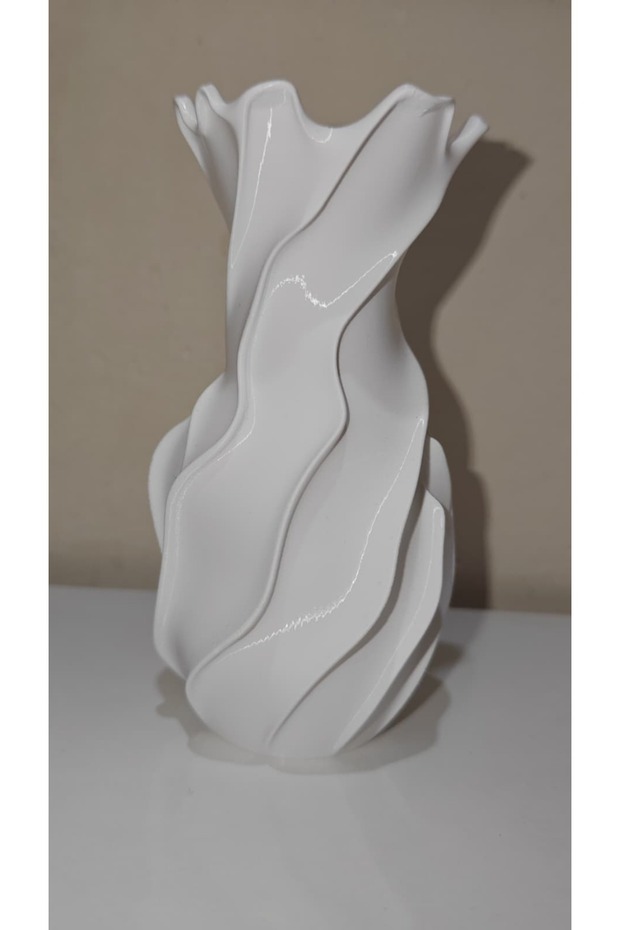 END Design Aura Dalga Bioplastik Modern Dekoratif Vazo – 21 cm Sanatsal ...