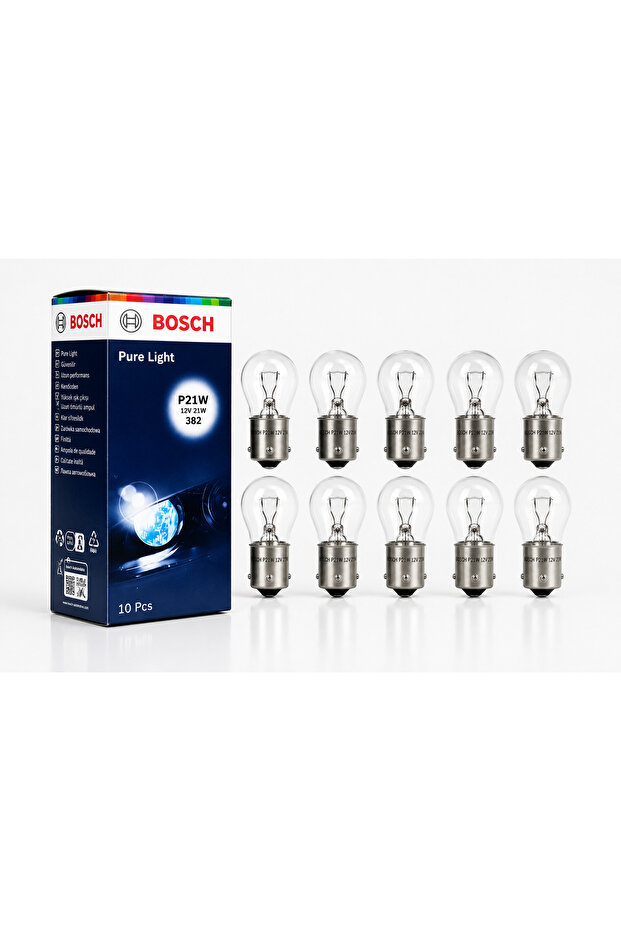Bosch P21W 12V 21W Pure Light Stop Fren Geri Vites Ampulü Uzun Ömürlü ...