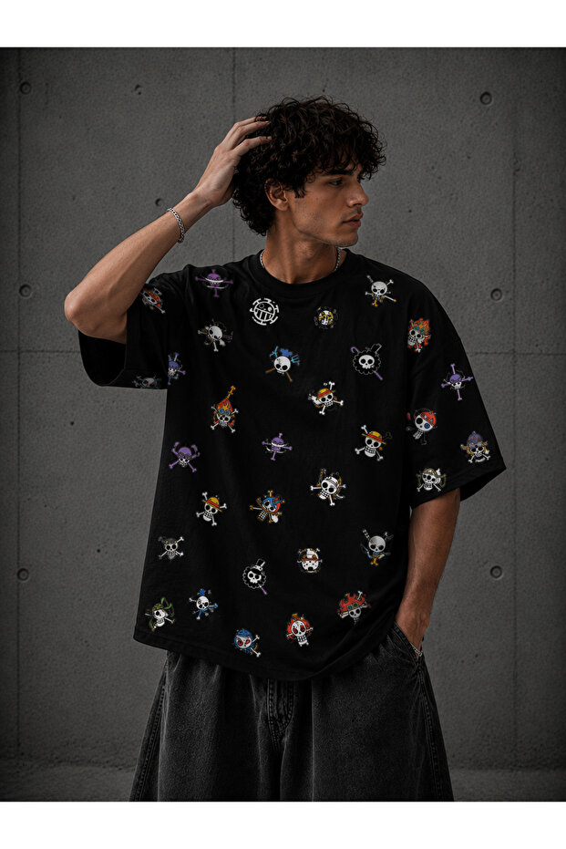 Nulivez One Piece Oversize Unisex Tişört – Anime Baskılı Sırt Desenli ...