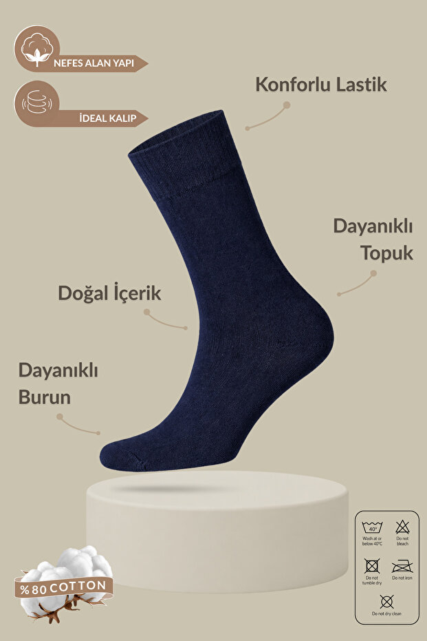Orbis 7'li Erkek Pamuk Yoğun Yumuşak Soket Düz Çorap - Fiyatı, Yorumları