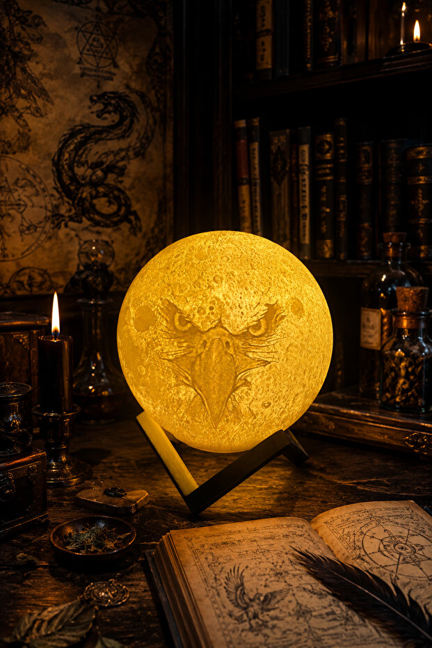 The Shogun Beşiktaş 3d Dekoratif Ay Gece Lambası Moon Lamp Pilli(13cm ...