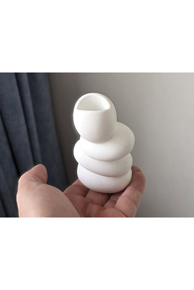 morlalem Çakıl Taş Vazo, Minimalist Mini Vazo Silikon Kalıp K-1569 ...